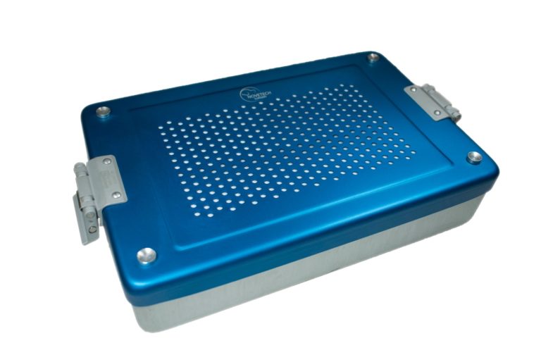 CONTAINER ALU 325x192x43mm BLUE - Novetech Surgery
