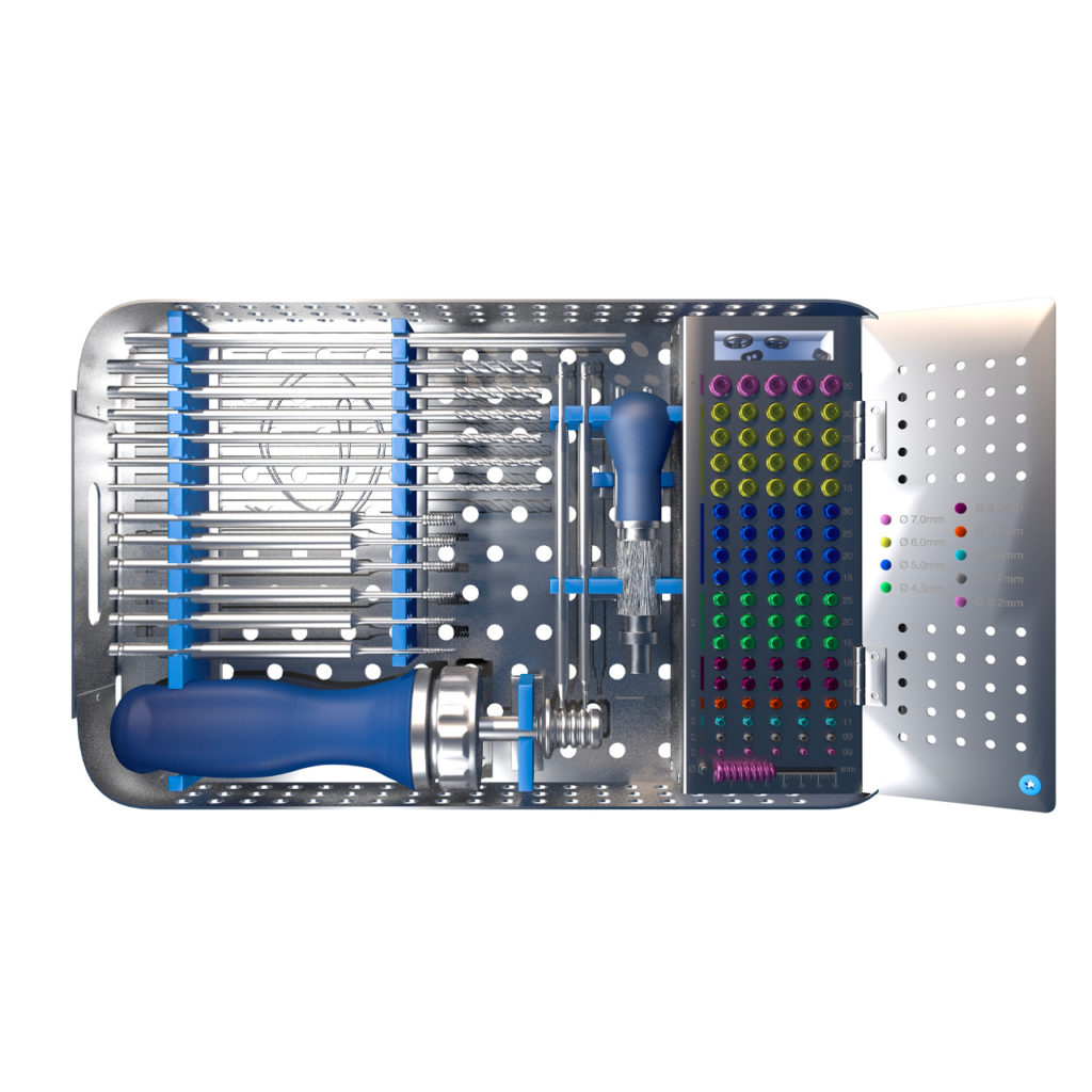 Instrument Kit Tray (with screw caddy) - Novetech Surgery